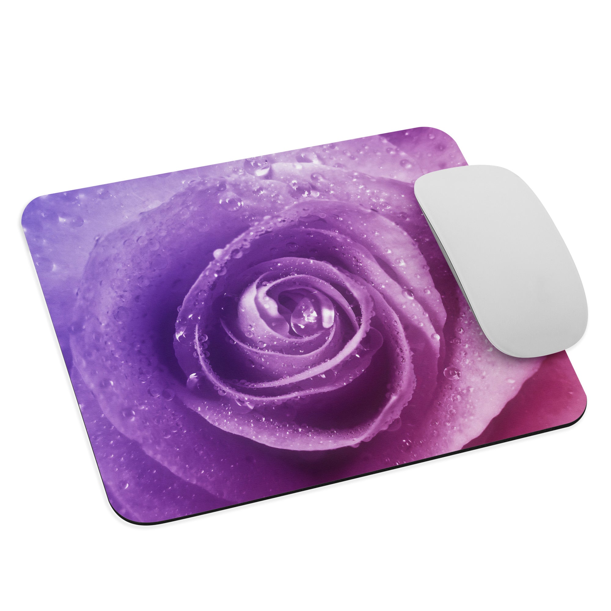 Elegant Pink Rose Mouse Pad - Beautiful Floral Photography - Soft & Du ...